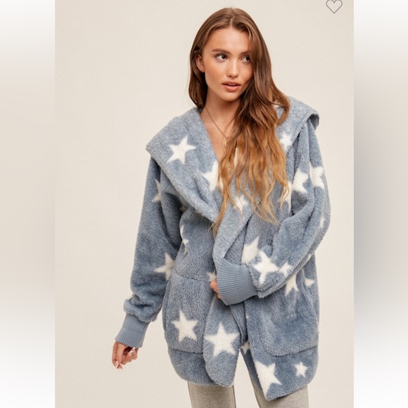 Hem & Thread | Jackets & Coats | 6 Star Print Hooded Jacket Wpockets ...